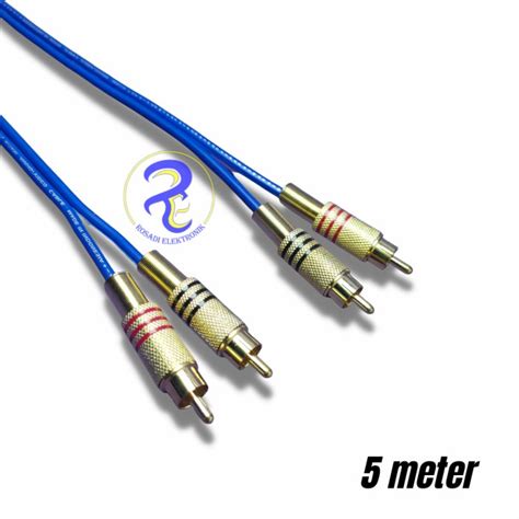 Jual Kabel Rca To Rca Audio 2 To 2 Kabel Amplifier Subwoofer 5meter Shopee Indonesia