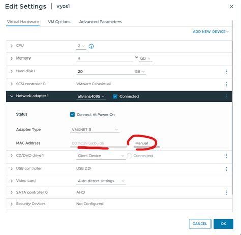 Error Message Power On Virtual Machine Vmname Navigates To Virtual Machine Macaddress Is Not