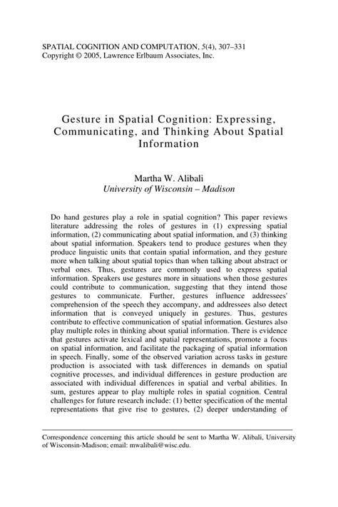 pdf gesture in spatial cognition expressing communicating and