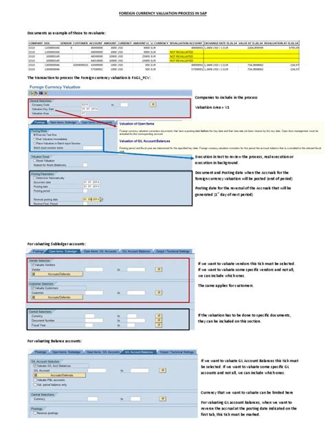 Foreign Currency Valuation Process In Sap Pdf Computing Business