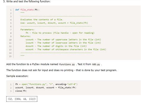 Solved 3 Write And Test The Following Function