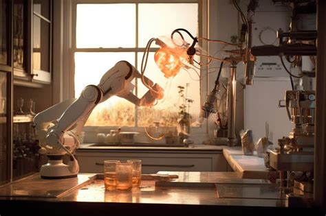 Robotic Arm Performing Delicate Tasks In Lab Stock Photo Image Of