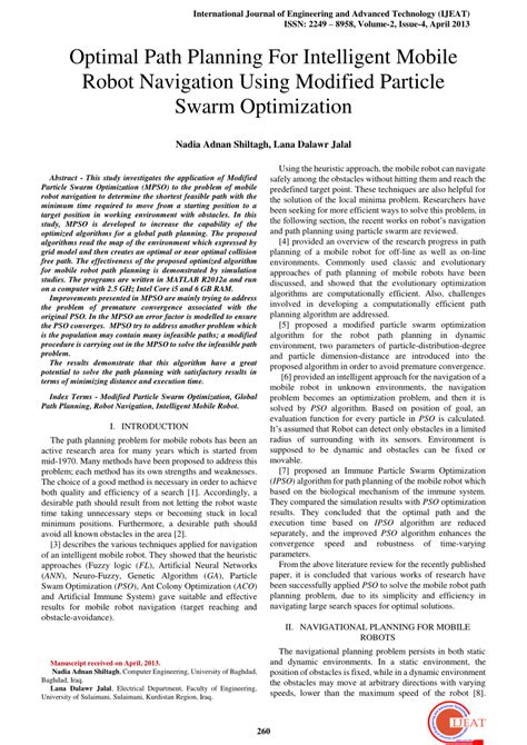 Pdf Optimal Path Planning For Intelligent Mobile Robot Navigation