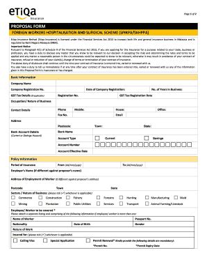 Fillable Online Etiqa Spikpa Form Fax Email Print PdfFiller