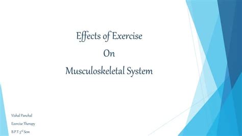 Effect Of Exercise On Musculoskeletal System Ppt Pptx Fitness And