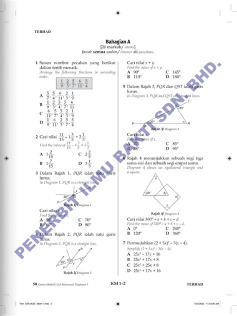 Maths Form 1 Pdf