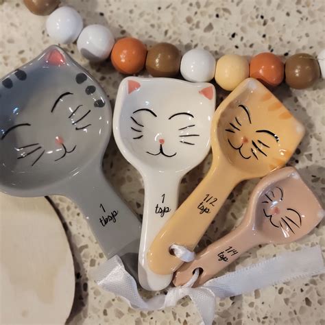 Cat Measuring Spoons Set Of 4 Purrs And Whiskers