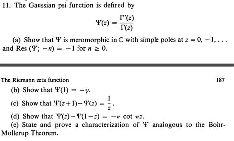 Complex Analysis Characterization Of Logarithmic Derivative Of The
