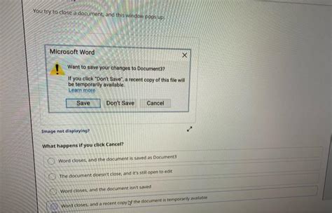 Solved You Try To Close A Document And This Window Pops Up
