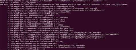 `drop command denied to user master` in spwizard · issue 544 · specify specify6 · github
