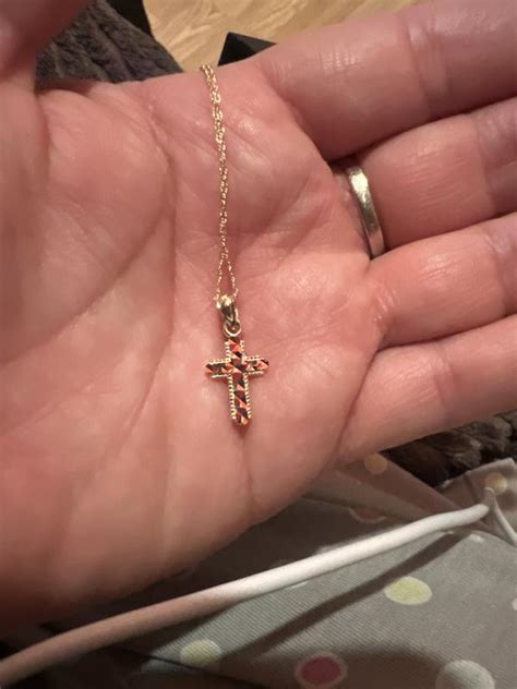 Cross Necklace 14k Yellow Gold 18 Kay