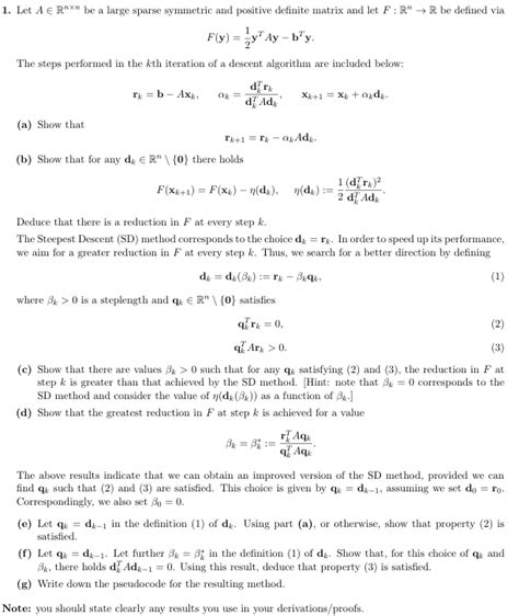let ainrn×n ﻿be a large sparse symmetric and positive