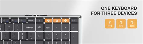 Protoarc Foldable Bluetooth Keyboard Xk01 Full Size Folding Wireless Keyboard With Number Pad