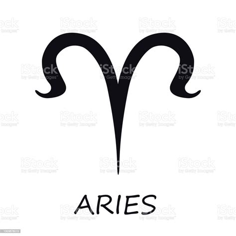 양자리 조디악 사인 블랙 벡터 일러스트레이션 천체 램 난해 한 화재 실루엣 기호 점성술 별자리 별자리 달 예측 차트 요소 격리된