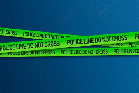 고립 된 경찰 라인은 테이프 리본 범죄 현장 및 조사를 교차하지 않습니다 감시에 대한 스톡 사진 및 기타 이미지 감시 경계