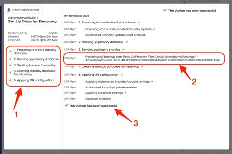 Create DR Database For SQL Server Dbvisit Support
