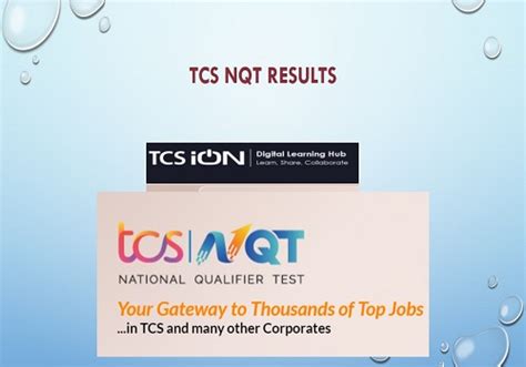 TCS NQT Result Link Th Sep Learning Tcsionhub In National Qualifier Test Score Card