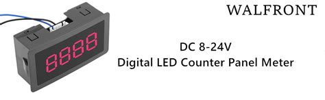 Dc8 24v Digital Led Counter Panel Meter 4 Digits Up Down Counter ± Totalizer 0 9999 Counting