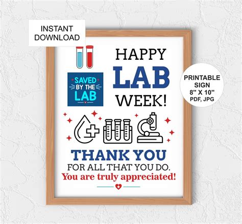 Lab Week Sign Printable Lab Week Decor Lab Week Poster Lab Week