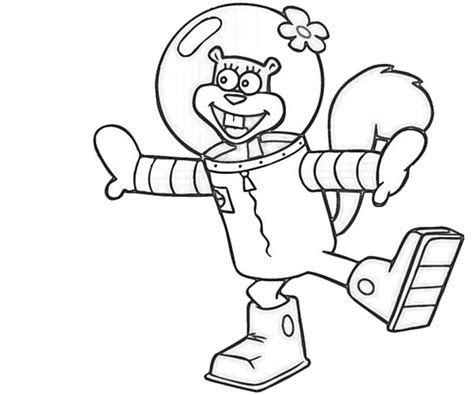 Sandy Spongebob Coloring Pages