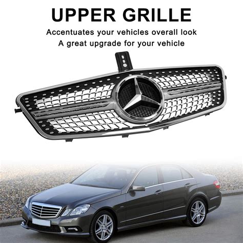 Diamond Front Grille Grill Fit Mercedes Benz W212 E Class E350 E550