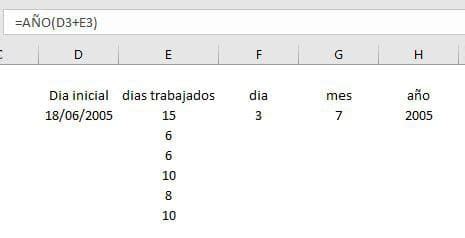 Sumar días a una fecha en Excel y que de como resultado el mes Resuelto