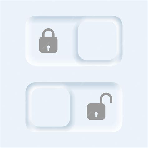 premium vector vector neumorphic style lock and unlock toggle button