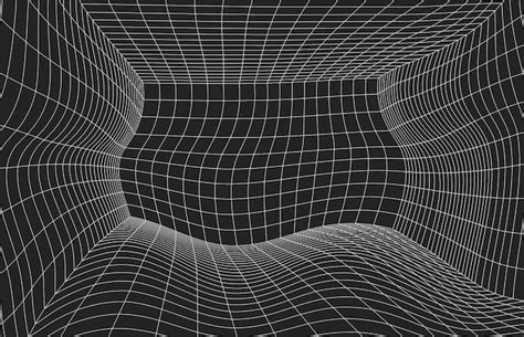 Premium Vector Black Wireframe Room Empty Perspective Box Futuristic