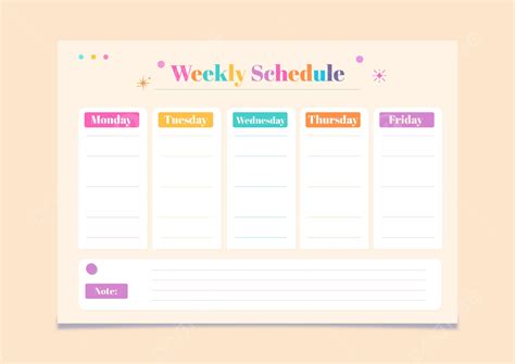 Fun Weekly Schedule Template