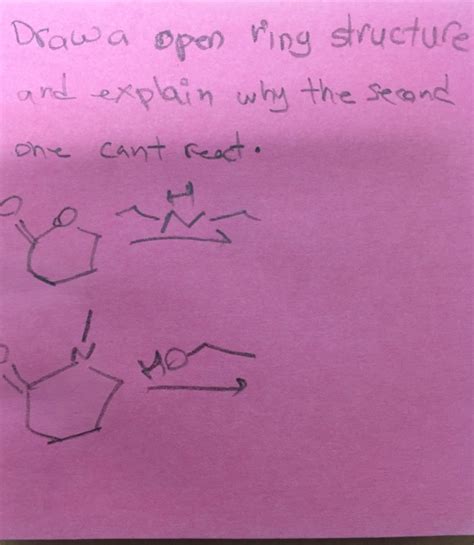 Solved Draw Open Ring Structure And Explain Why The Second