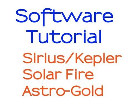 Software Tutorials Opa Astrology