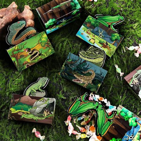 Dinosaur Pinata Nezyo 24 Pcs Reptile Party Favor Reptile Party Bags