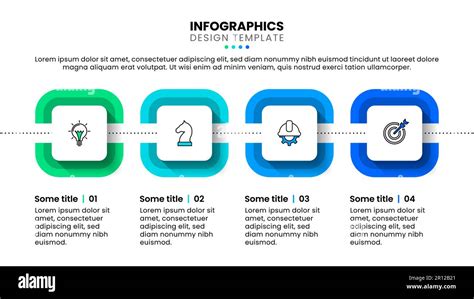 Infographic Template With Icons And 4 Options Or Steps Rectangles Can