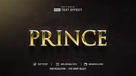 Premium PSD Shining Gold Text Effect Editable PSD