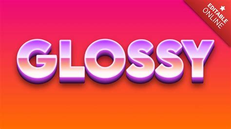 Glossy Synthwave Retro Text Effect Generator