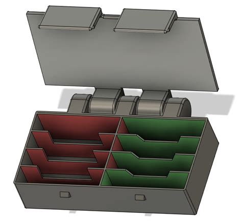 Fully 3d Printed 4 Segment Configurable Storage Box With Hinged Lid And Clasp By Aubsuk
