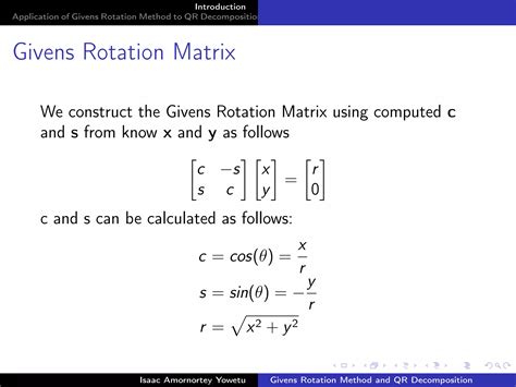 Givens Rotation Method Pdf