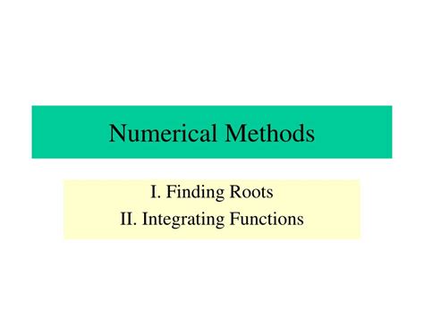 Ppt Numerical Methods Powerpoint Presentation Free Download Id320266