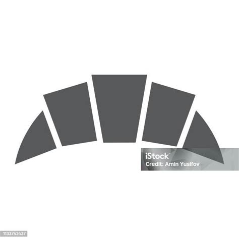 크로와상 문양 아이콘 음식과 맛 있는 빵집 기호 벡터 그래픽 흰색 바탕에 단색 패턴입니다 10에 대한 스톡 벡터 아트 및 기타