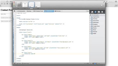 Contact Form Html Tutorial How To Create Simple Contact Form Youtube