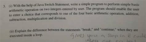 Solved I With The Help Of Java Switch Statement Write Chegg