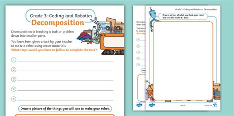 Grade 3 Robotics And Coding Robot Decomposition Twinkl