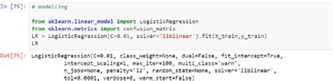 Splitting Of Training And Test Set For Logistic Regression Algorithm