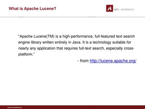 Ppt Apache Lucene Powerpoint Presentation Free Download Id 6307536