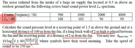 Solved The Noise Radiated From The Intake Of A Large Air