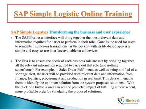 PPT Sap Simple Logistics With Sap PowerPoint Presentation Free Download ID