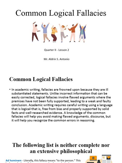 2 Common Logical Fallacies Pdf Fallacy Argument