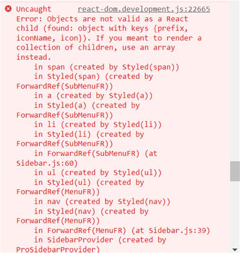 Javascript Cant Placing Icon In Newest Version From React Sidebar Pro Stack Overflow