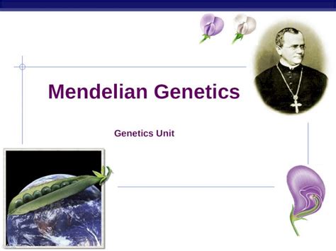 PPT AP Biology Mendelian Genetics Genetics Unit AP Biology History Of Genetics 1 1865