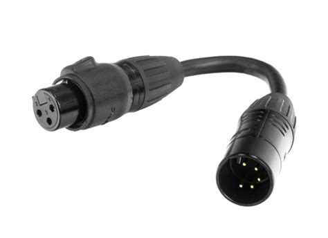 ADJ DMX Adapter Cable XLR 3pol Female XLR 5pol Male Buy Cheap At Huss Light Sound